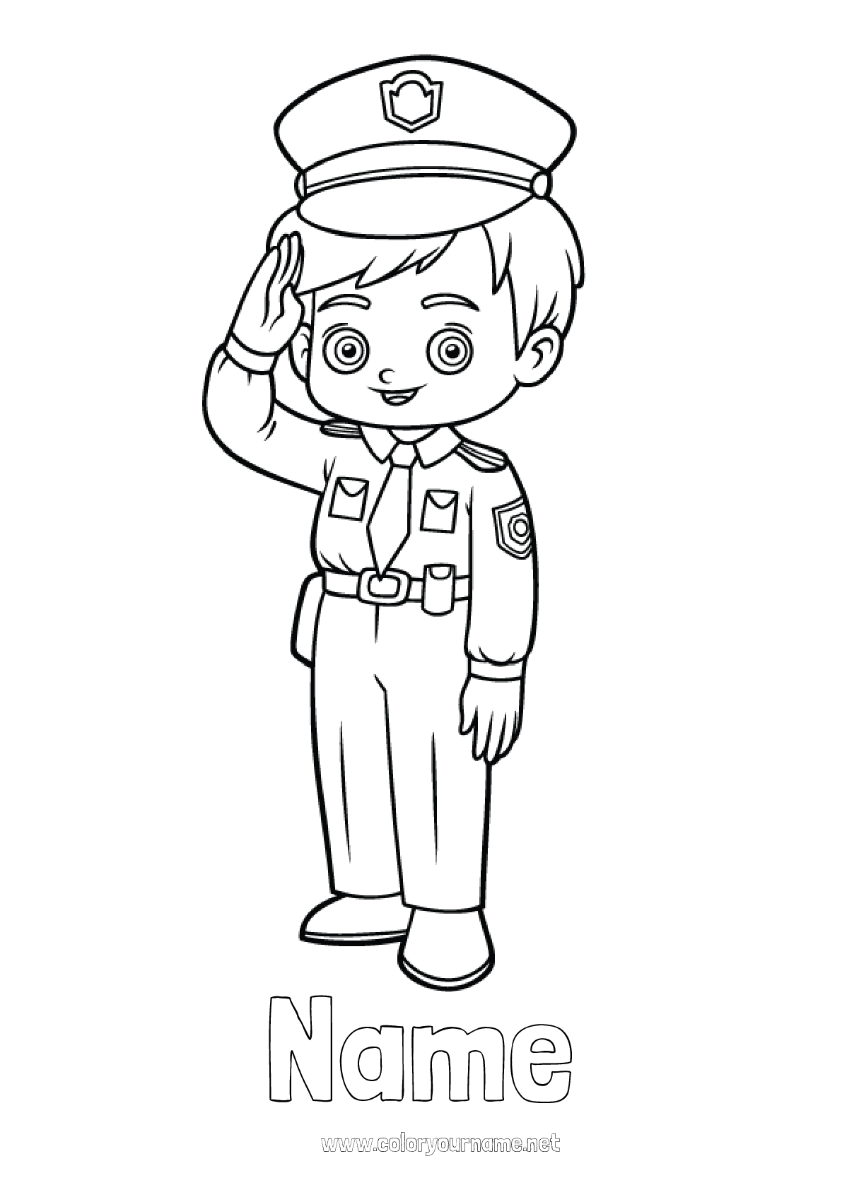 Policeman Coloring Pages