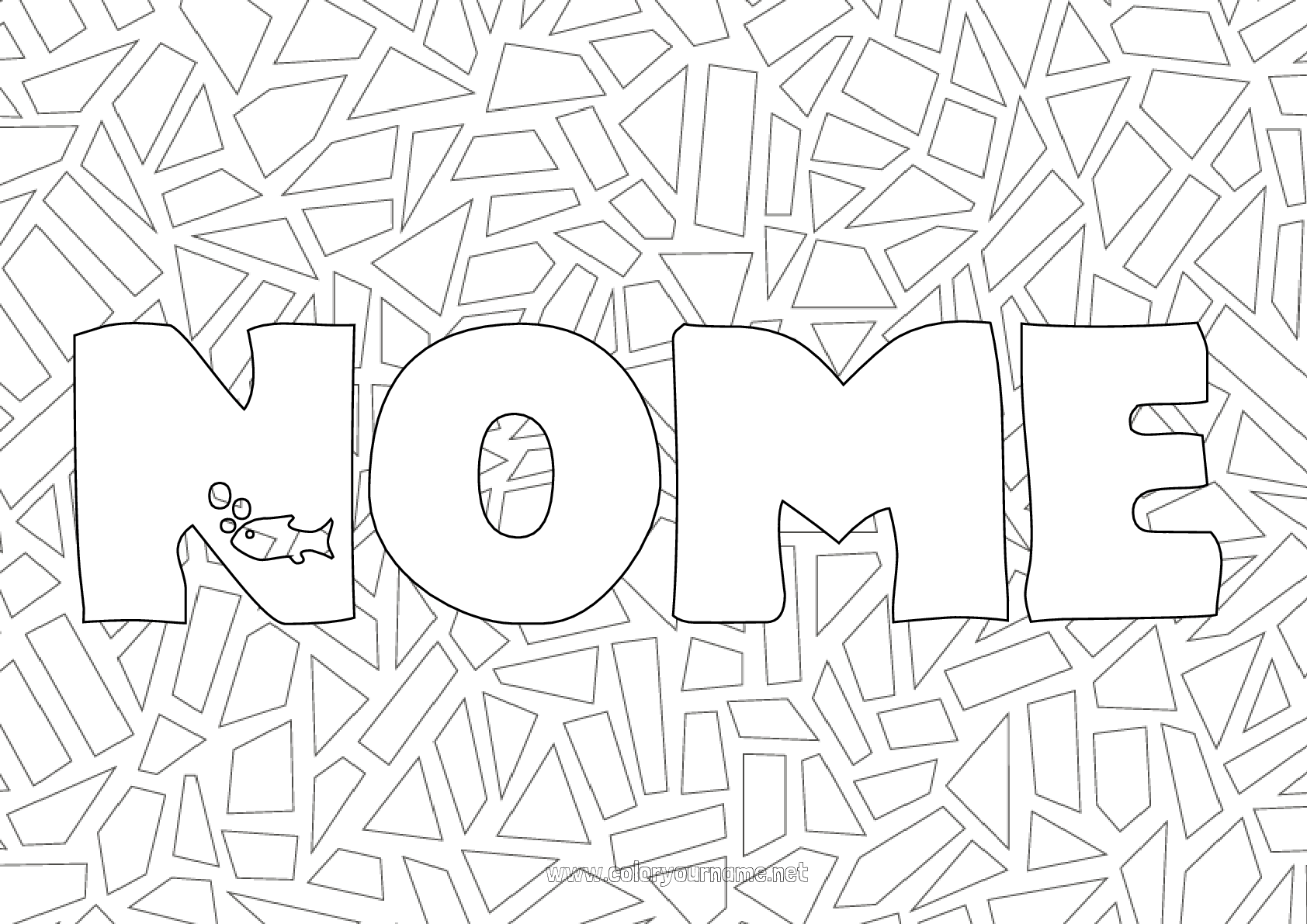 Nº de colorir 2036 - Arte Nome decorado Espanha