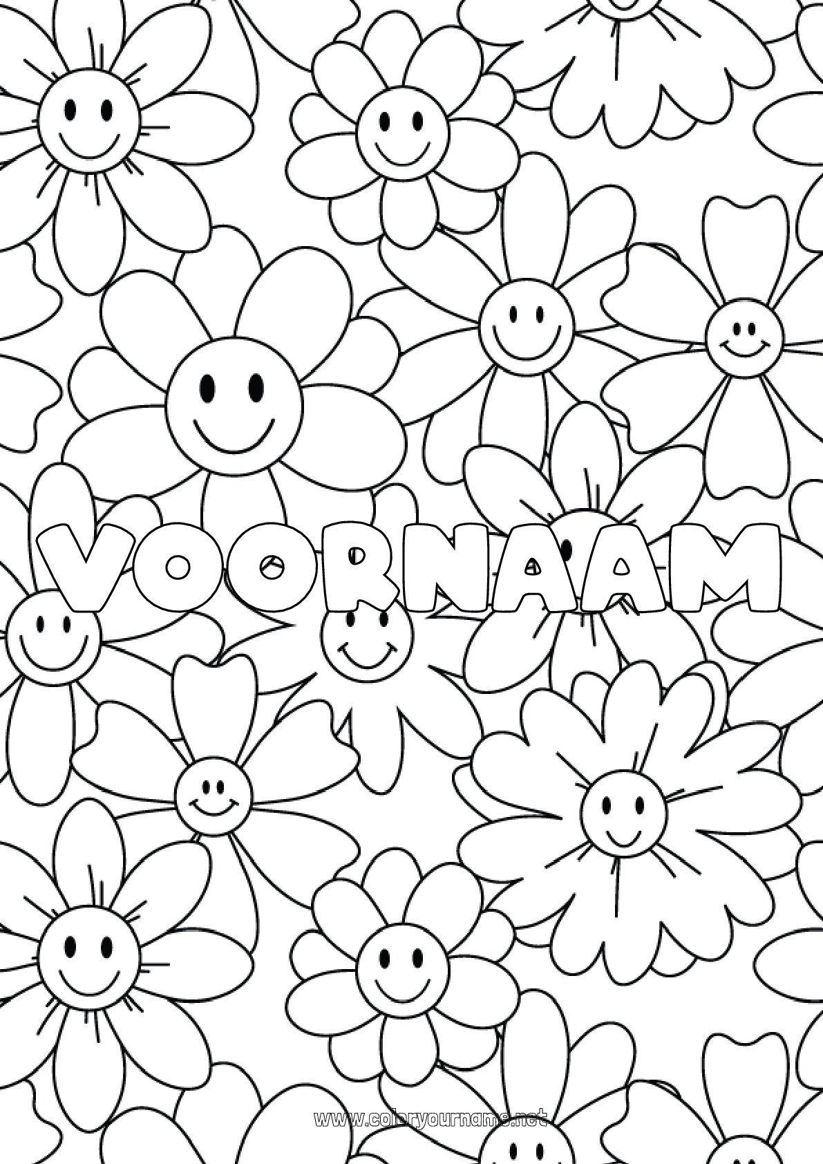 Kleurplaat nr.2052 - Bloemen Mandala Lente