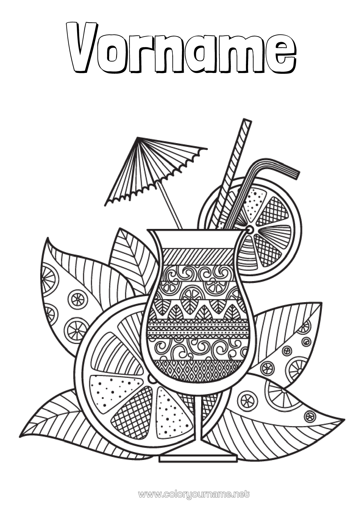 Malvorlage Nr.2099 - Mandala Urlaub Sommer