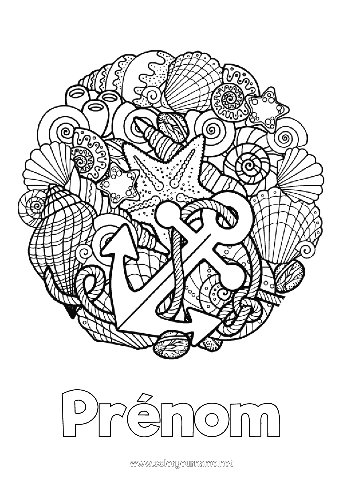 Coloriage n°2177 - Calme et zen Mandala Été