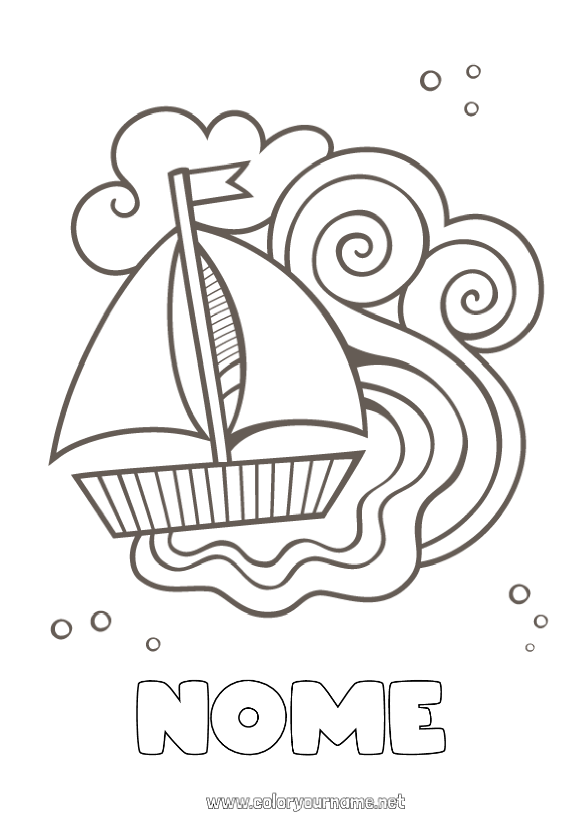 Pagina da colorare n.2207 - Estate Veicoli Barca