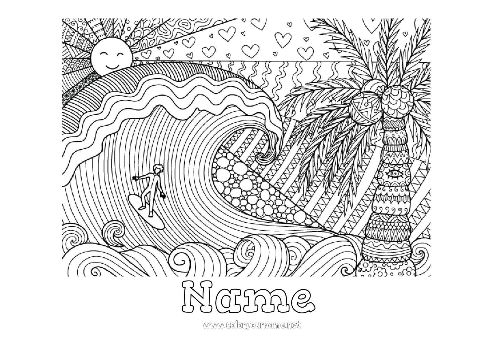 Ocean Waves Coloring Pages For Adults