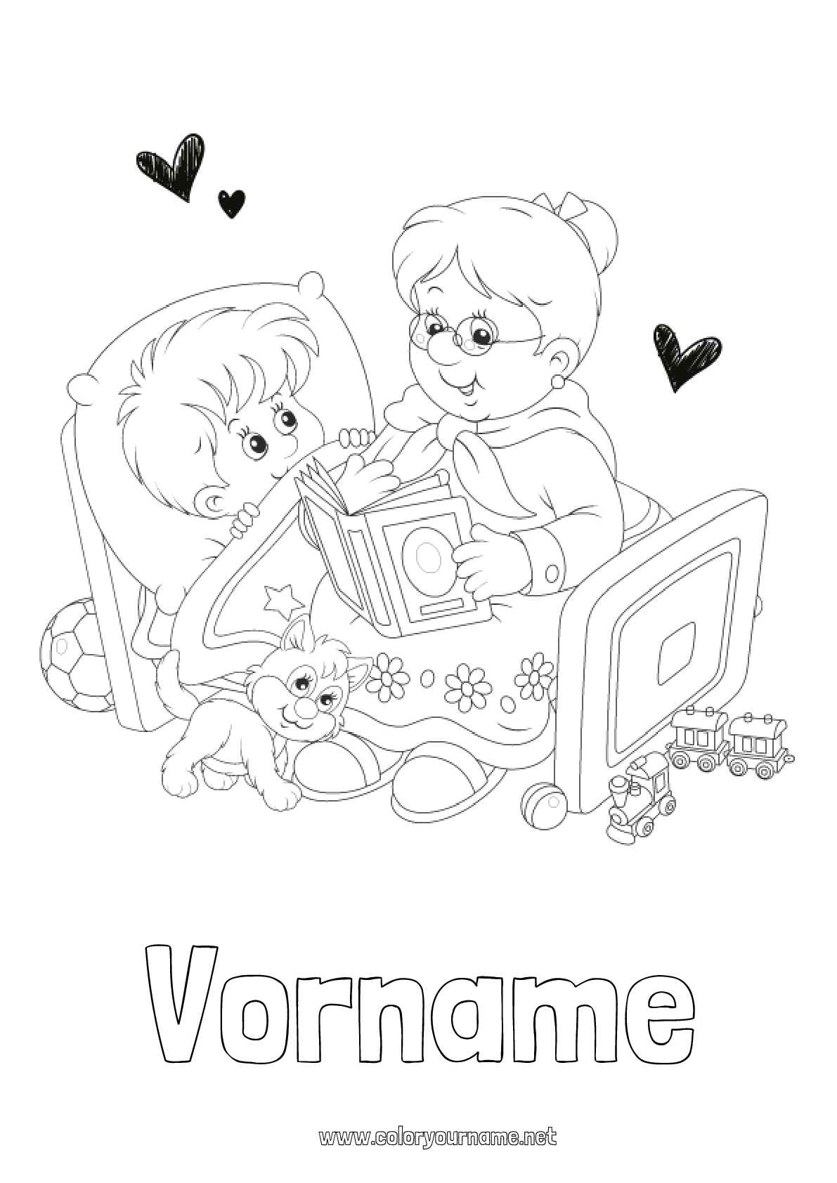 Malvorlage Nr.2249 - Oma Frohes Fest Junge