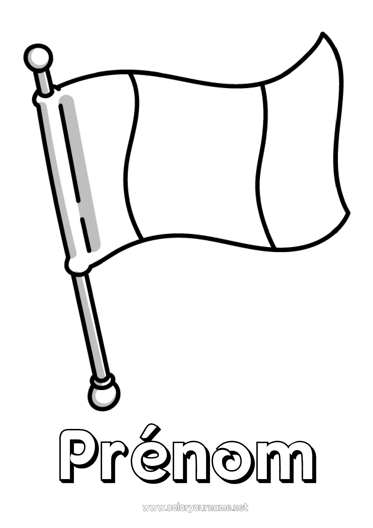 Coloriage n°2398 - France Drapeau Coloriages faciles