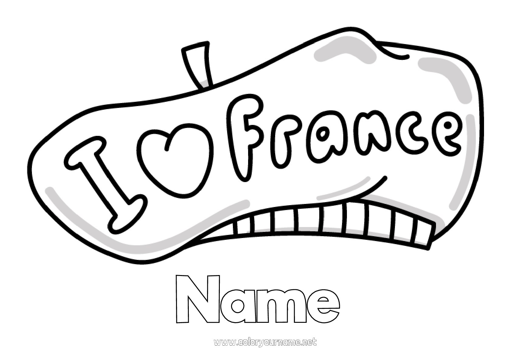 Coloring page No.2399 - France Country 14 July