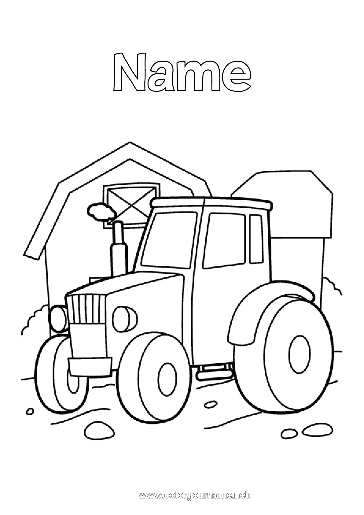 Coloring page No.2467 - Tractor Farm vehicles Farm