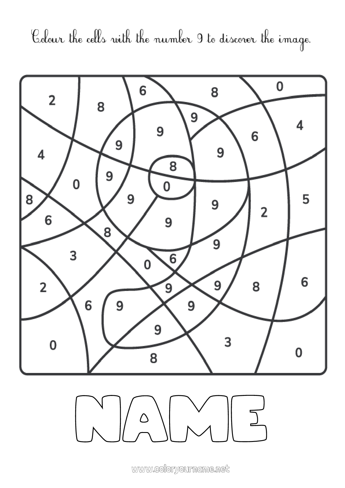 Coloring page No.2482 - Number Coloring by numbers Children's activities