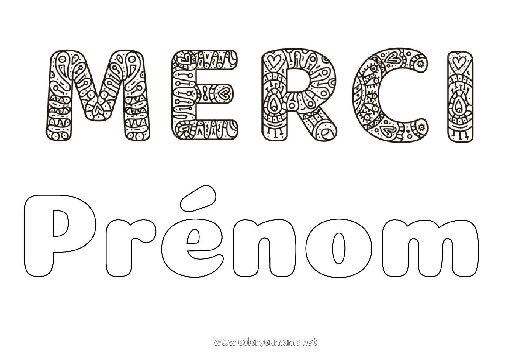 Coloriage n°2511 - Mandala Nounou Zentangle