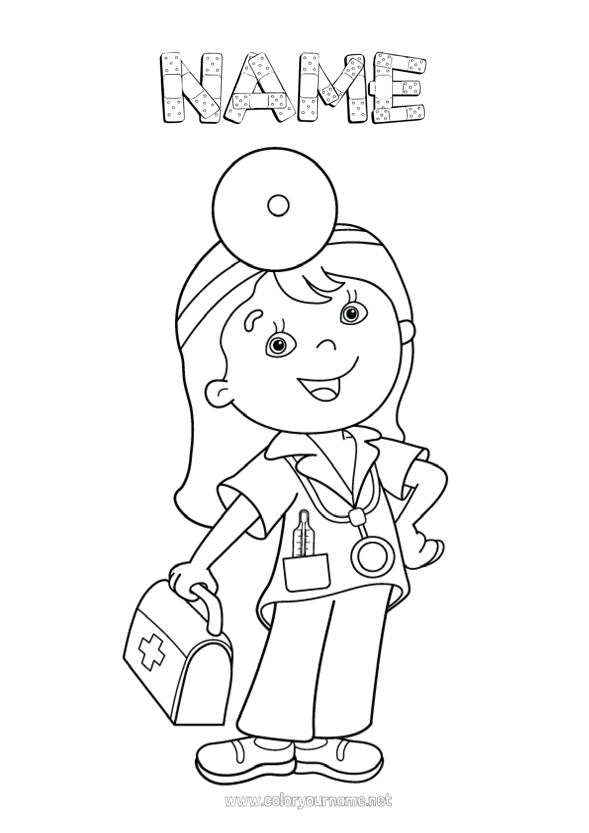 Coloring page No.2519 - Doctor Health professions