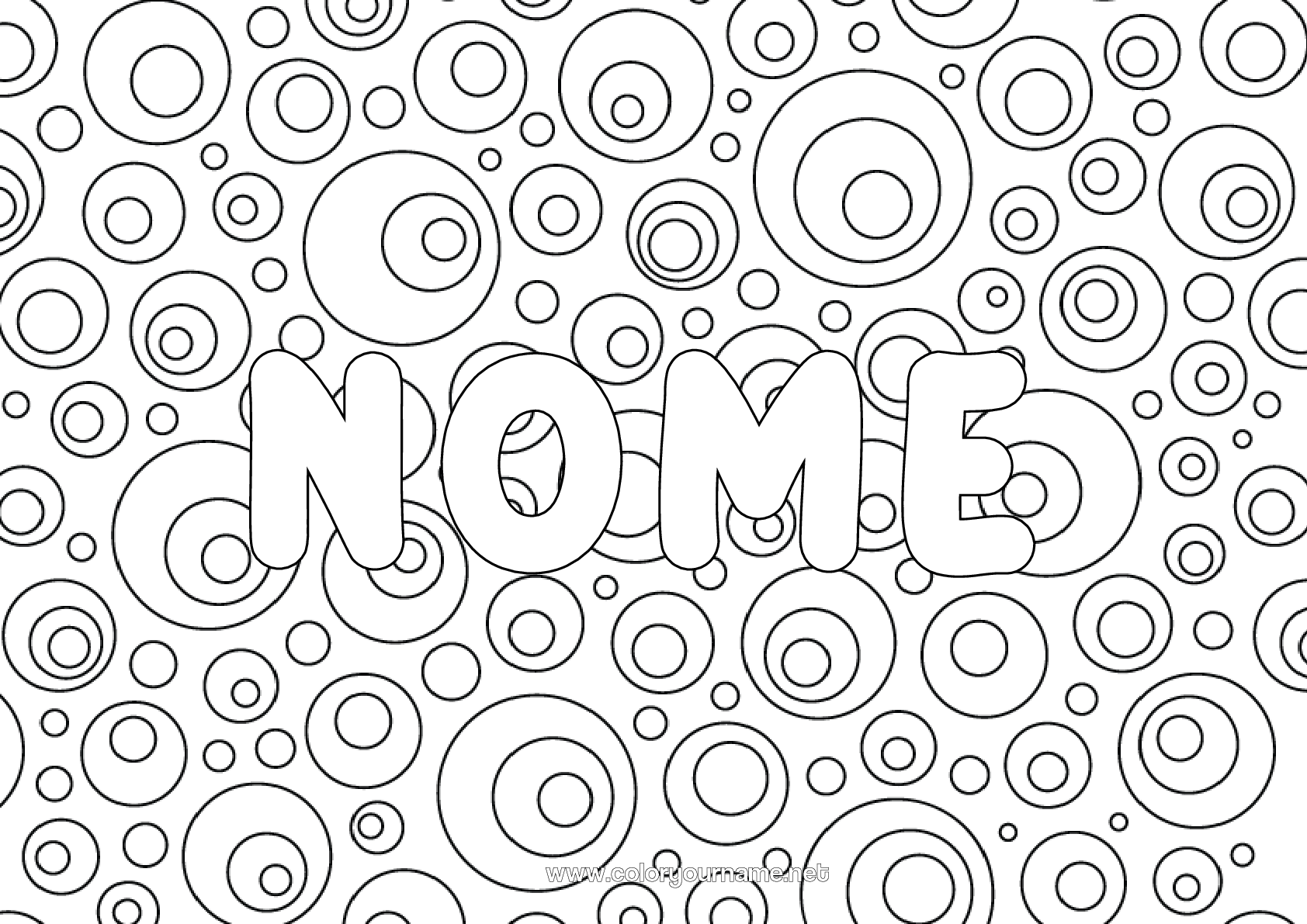 Pagina da colorare n.2524 - Mandala Nome decorato Bevanda