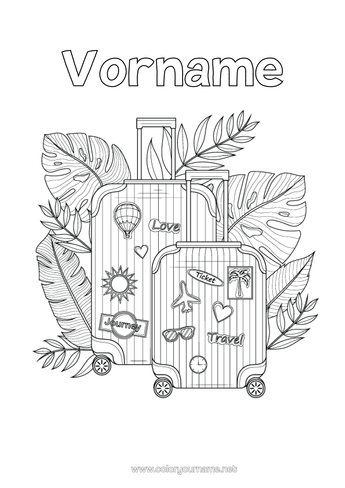 Malvorlage Nr.2525 - Mandala Urlaub Blätter