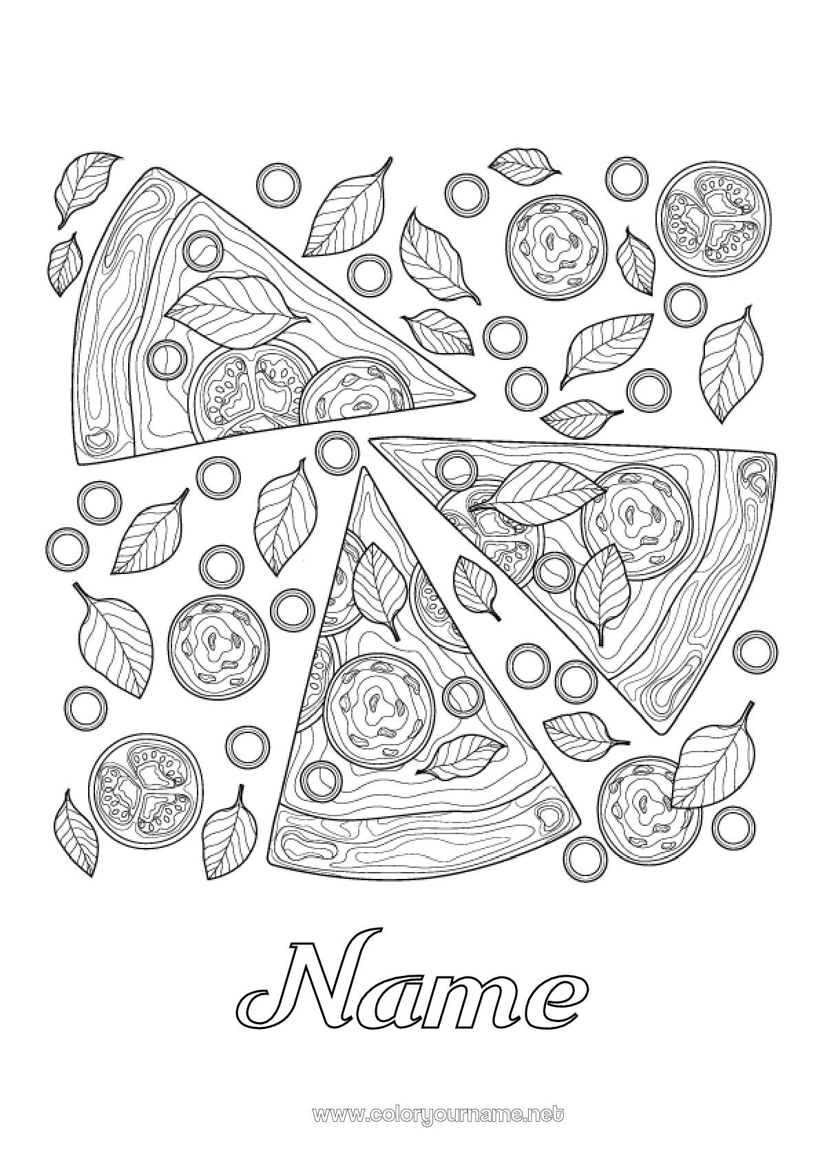 Coloring page No.2529 - Food Complex coloring pages Zentangle