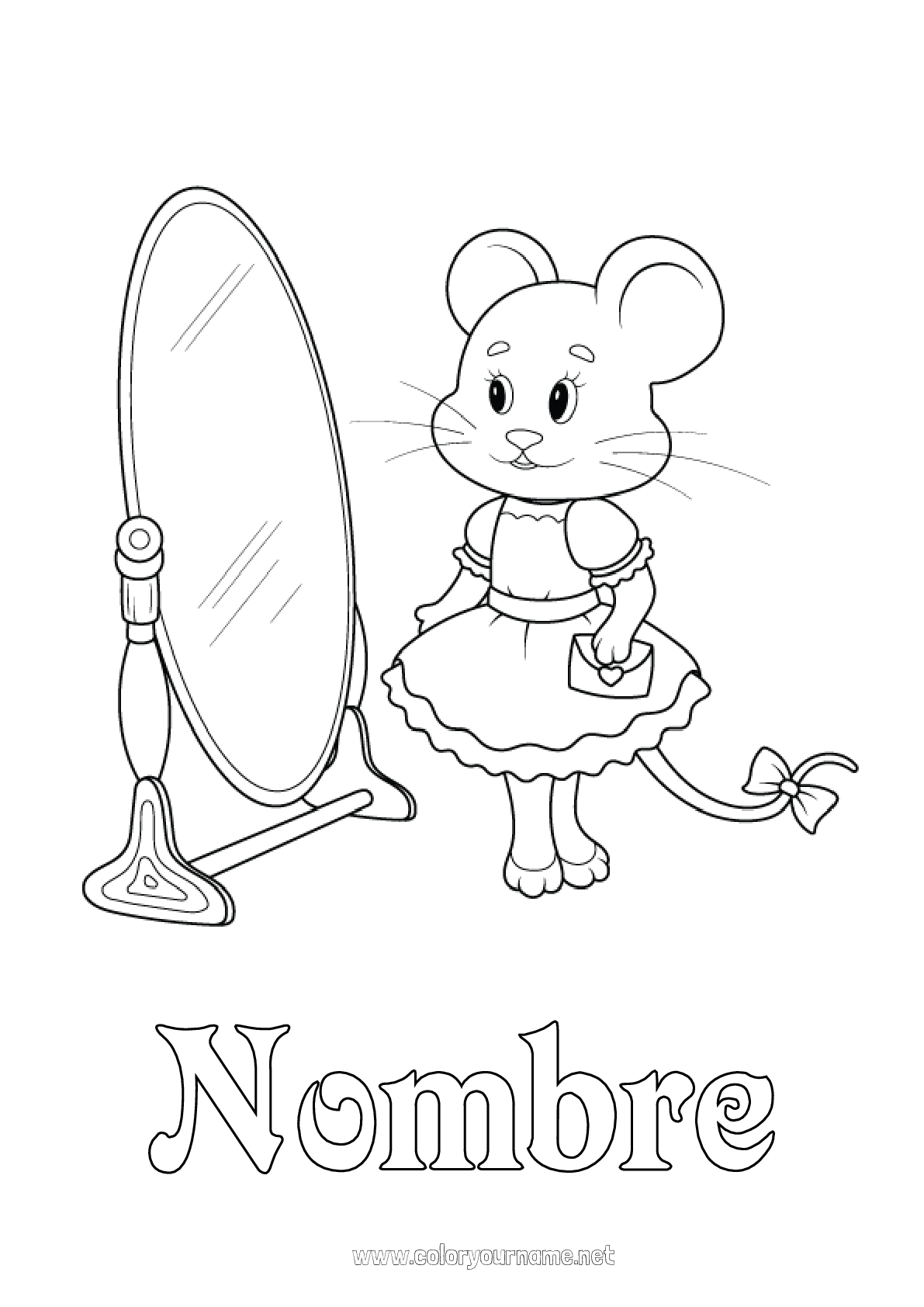 Nº de colorear 2536 - Ratón Ratoncito Pérez Animales