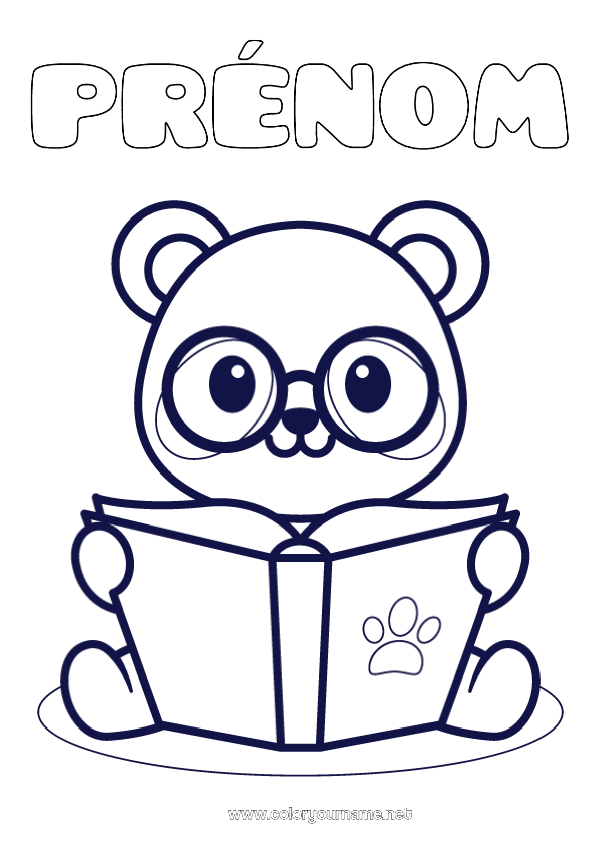 Coloriage n°2549 - Kawaii Animal Panda