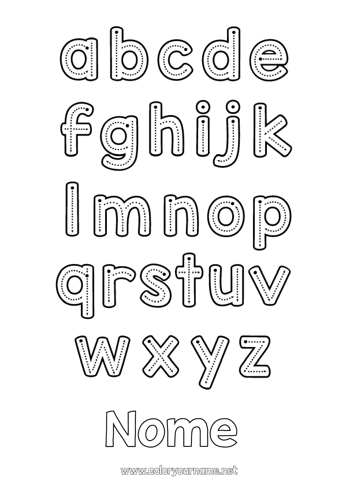 Pagina da colorare n.2673 - Attività per Bambini Punti da unire Alfabeto
