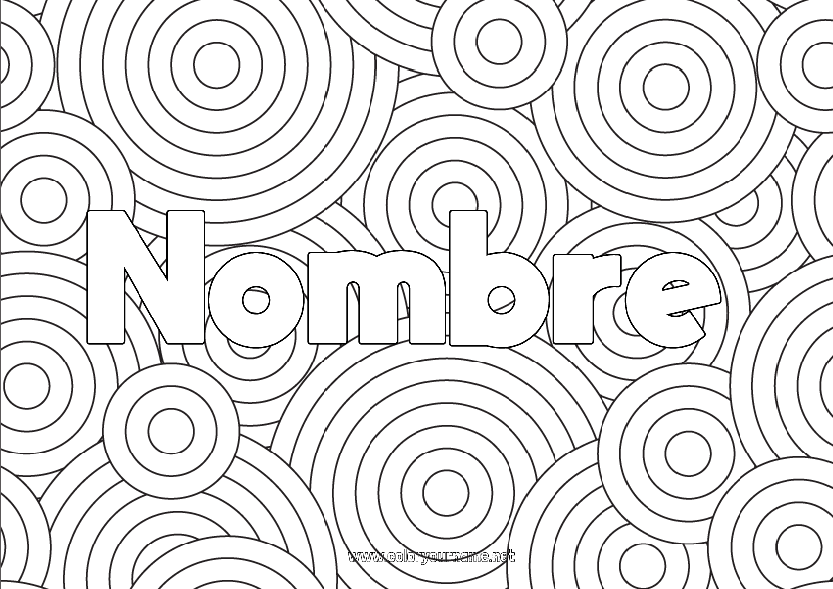 Nº de colorear 2714 - Nombre decorado Dibujos complejos para colorear