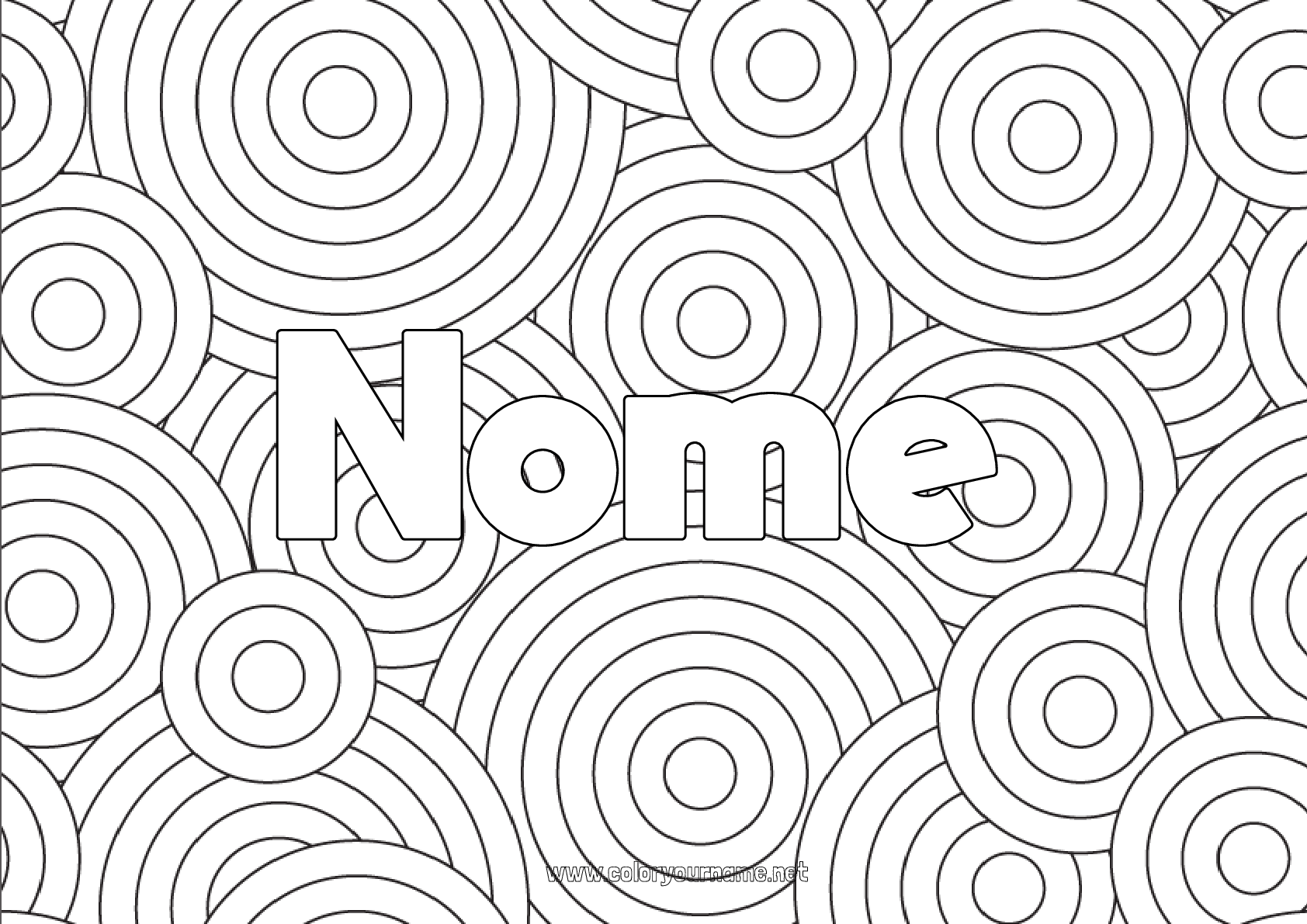 Nº de colorir 2714 - Nome decorado Colorações Complexas Fundo decorativo