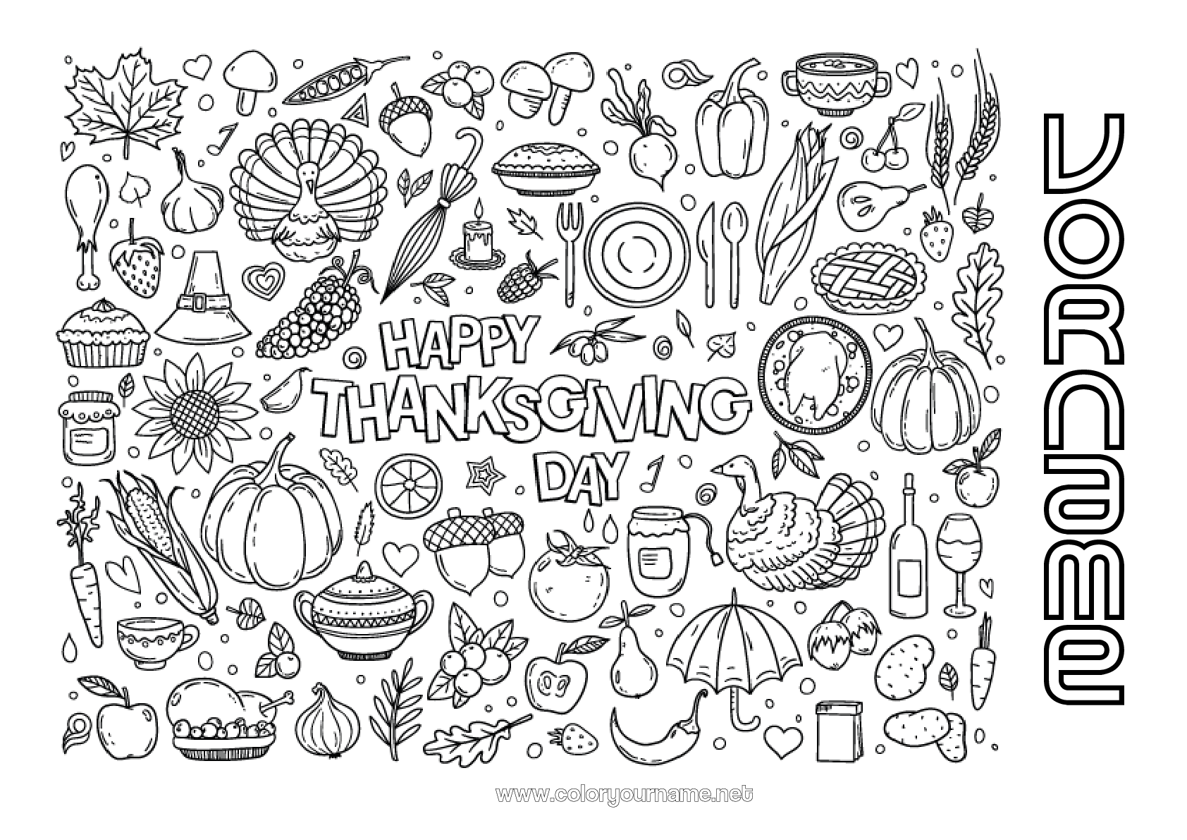 Malvorlage Nr.271 - Erntedankfest Herbst