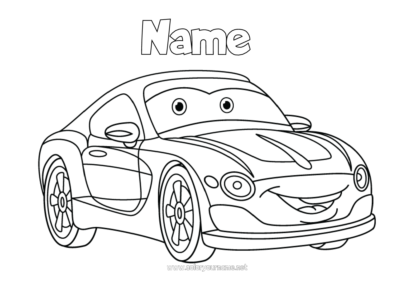 Coloring page No.2757 - Vehicles Car Cars, vans, and motorhomes