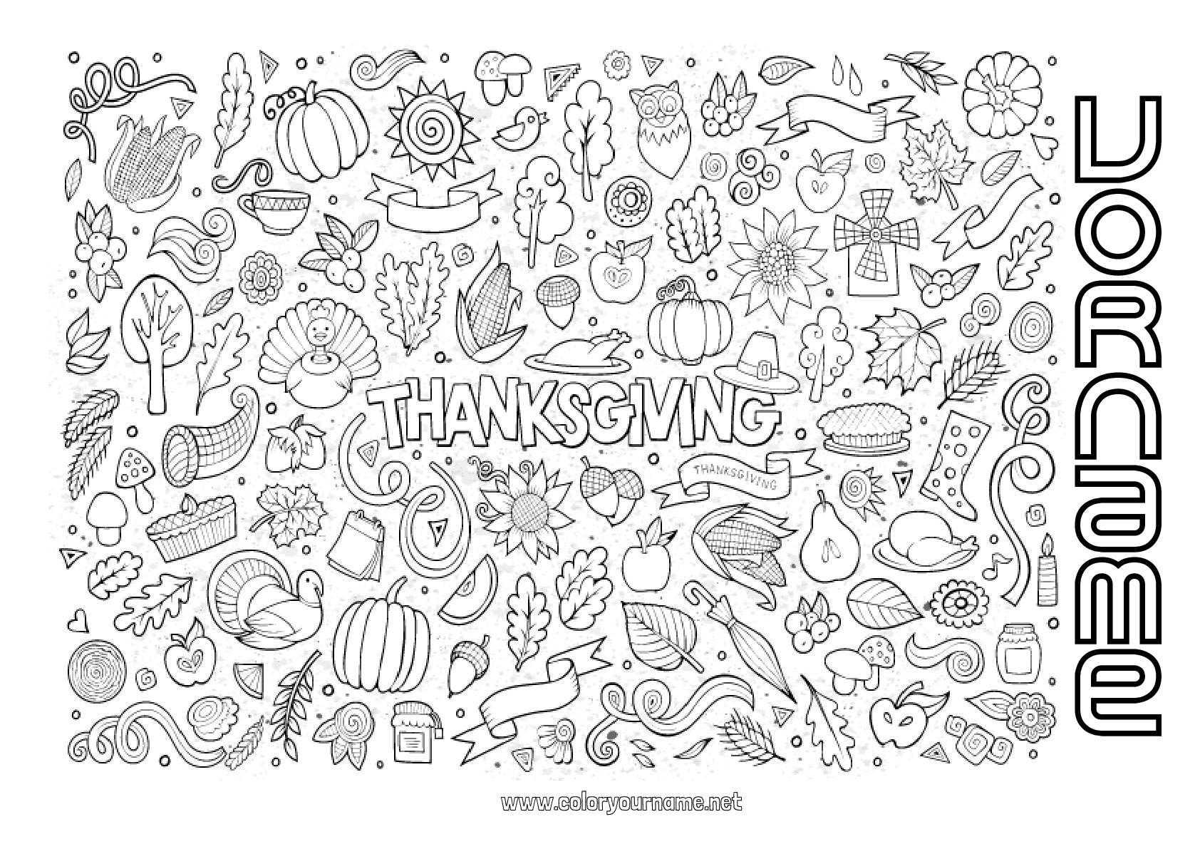 Malvorlage Nr.277 - Erntedankfest Herbst