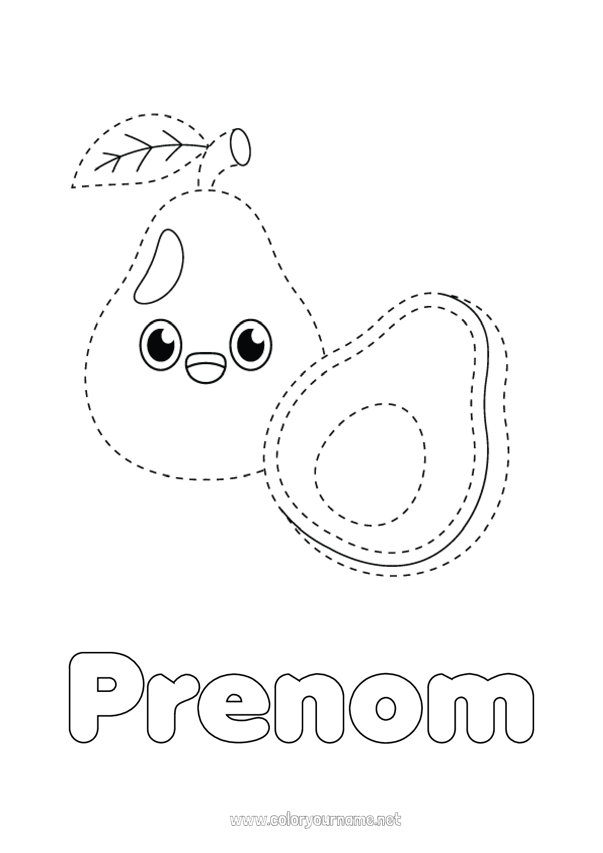 Coloriage n°2784 - Fruits Légumes Trace et colorie