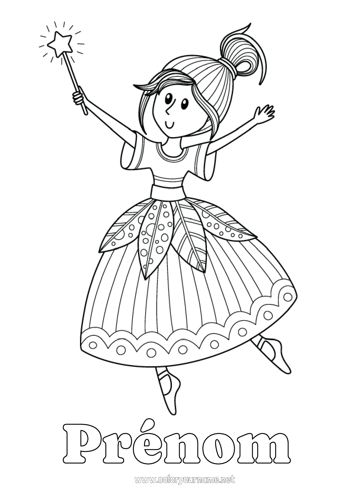 Coloriage n°2796 - Conte de fées Fée