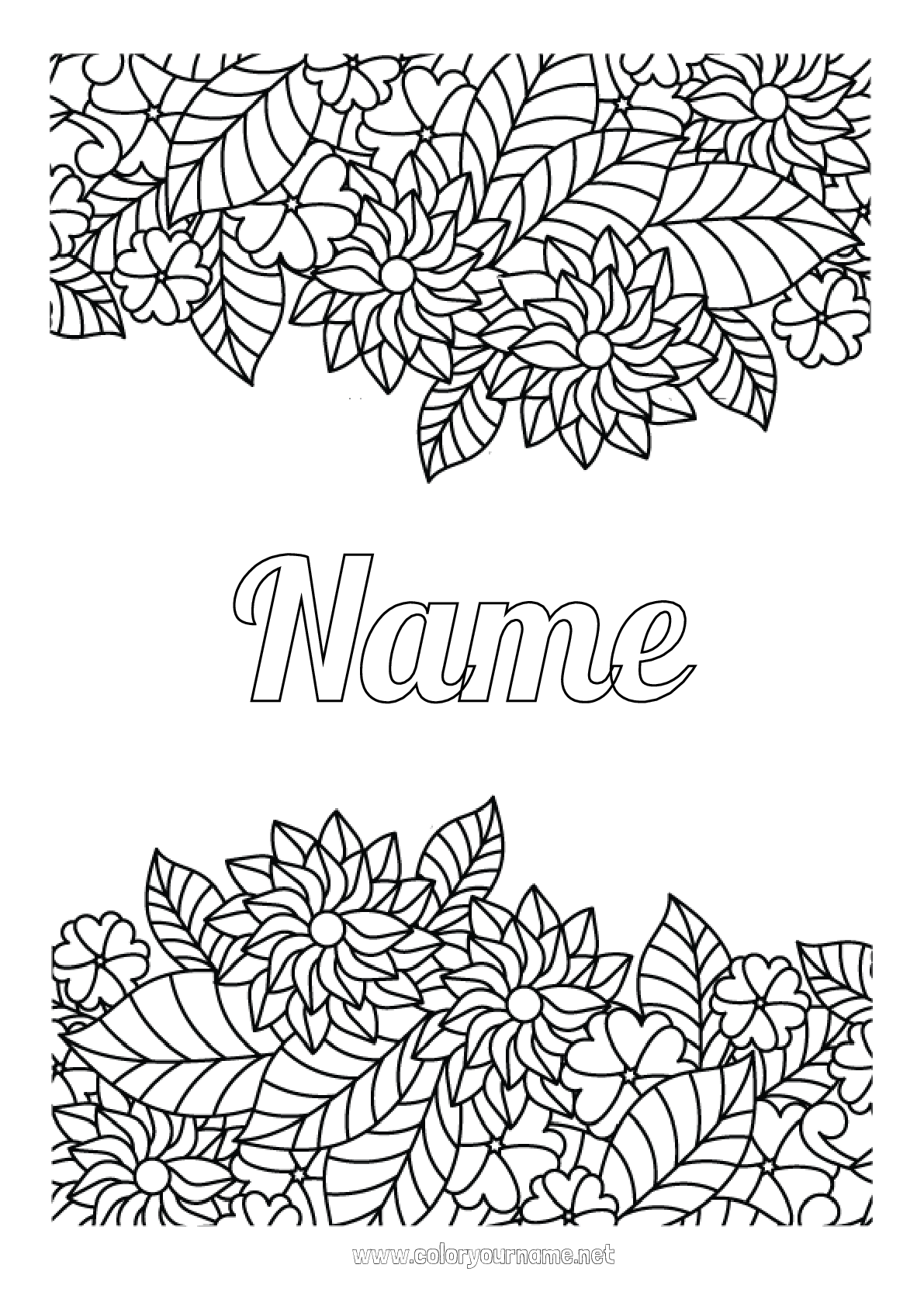 Coloring page No.2803 - Flowers Leaves Complex coloring pages