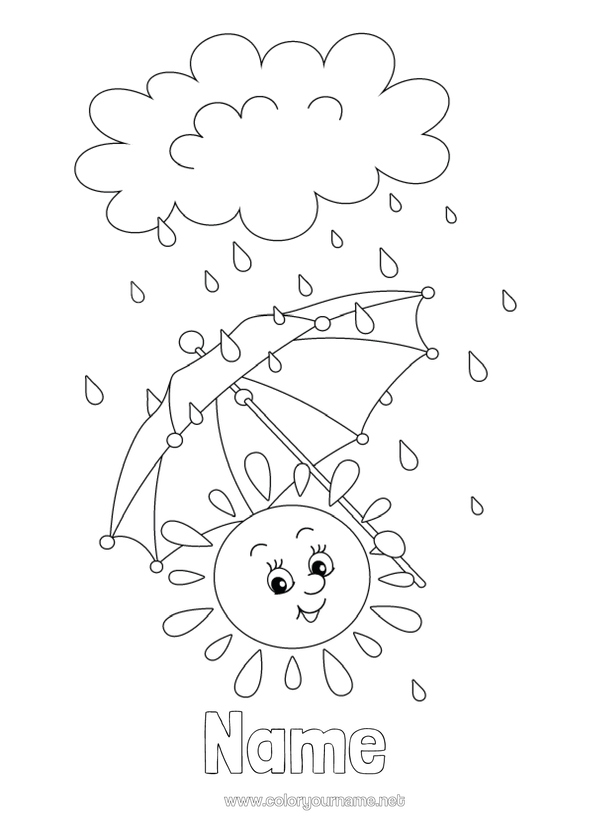 Coloring page No.2891 - Autumn Spring Sun