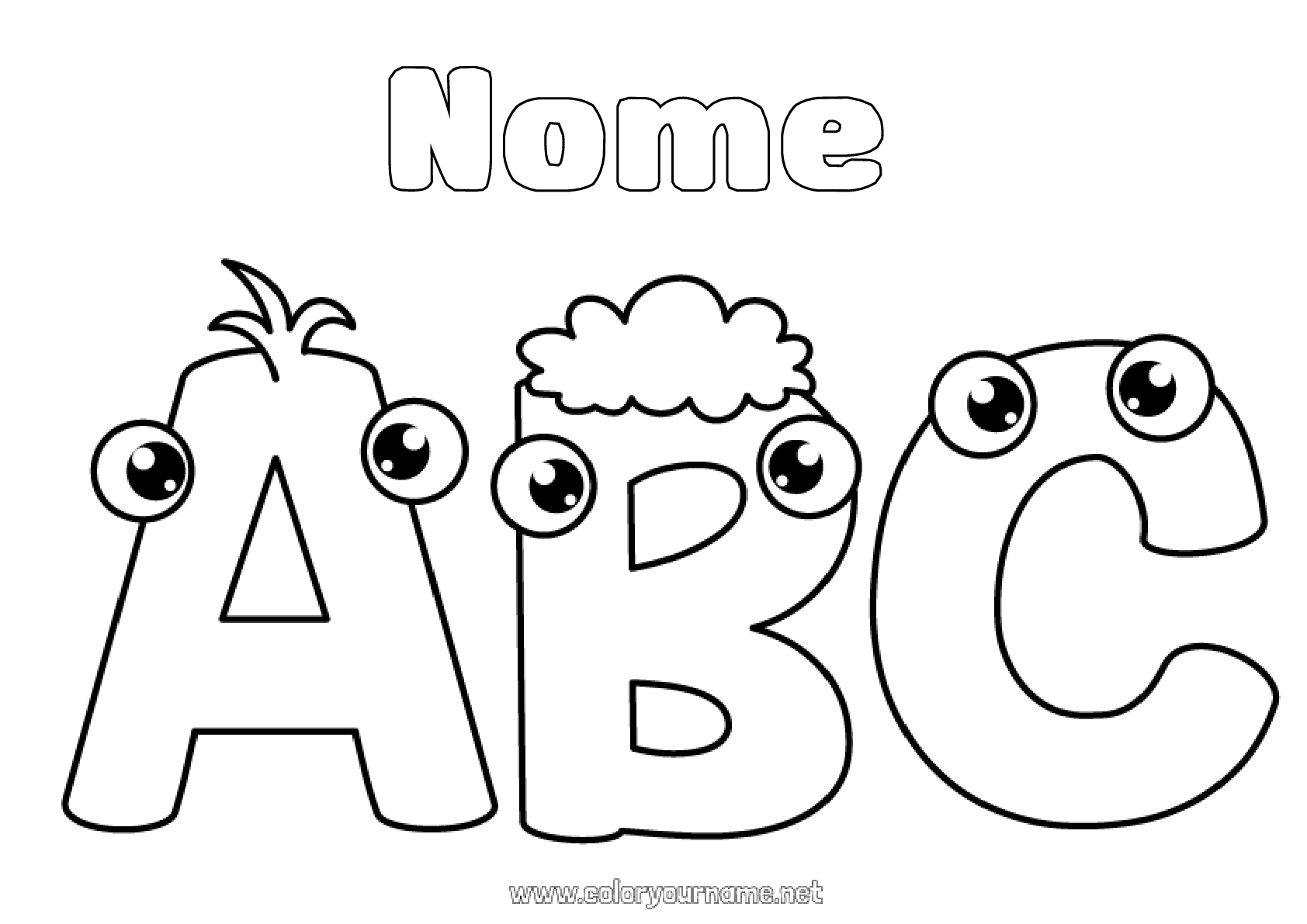 Pagina da colorare n.2936 - Alfabeto Lettera dell'alfabeto