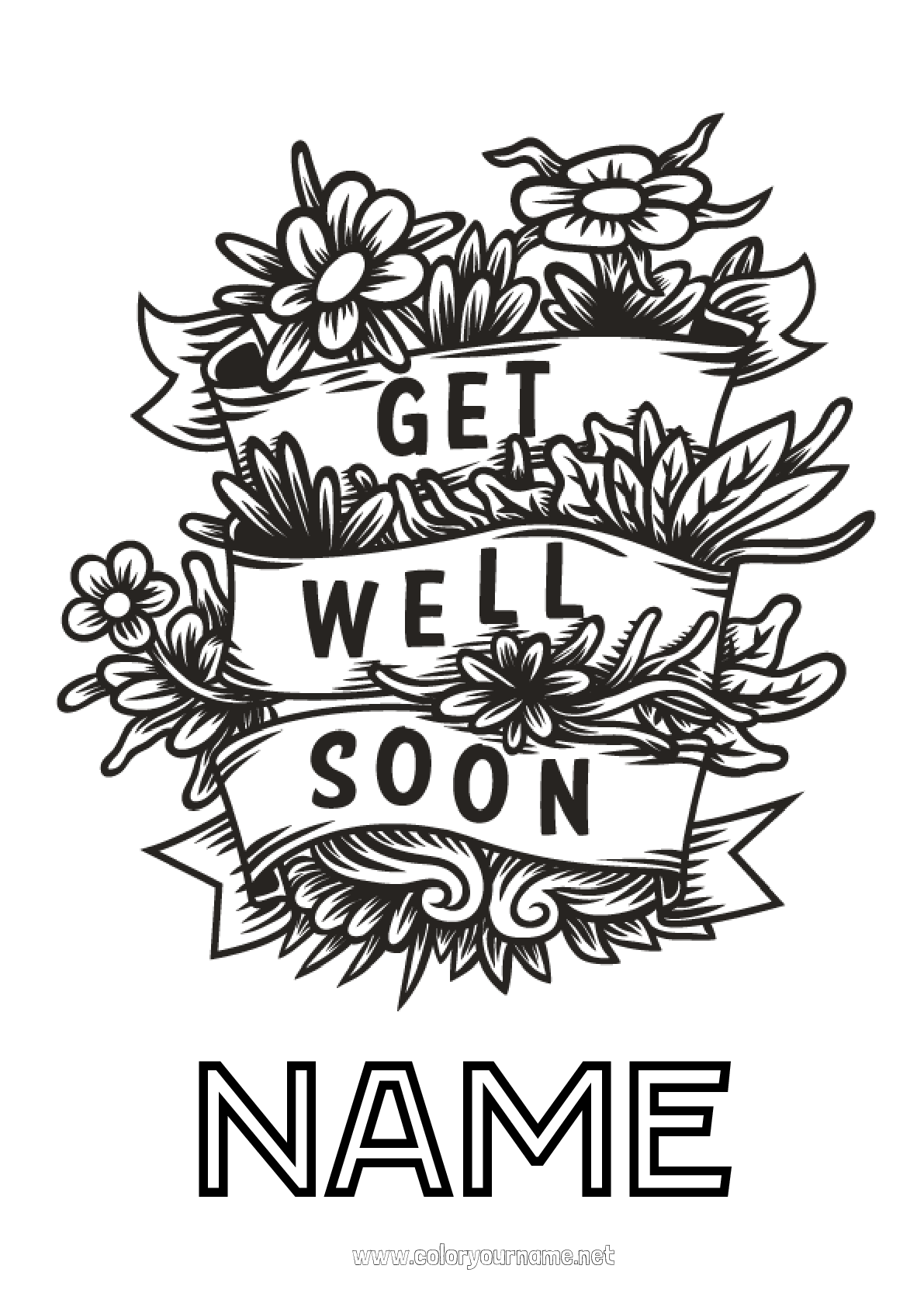 Get well soon! : 25 free customizable coloring pages to print - Page 3