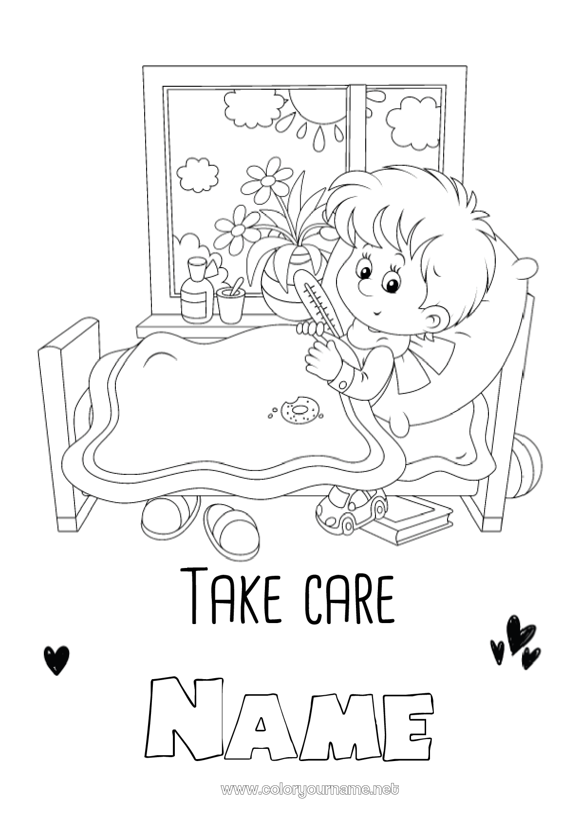 Coloring page No.294 - Sick Boy