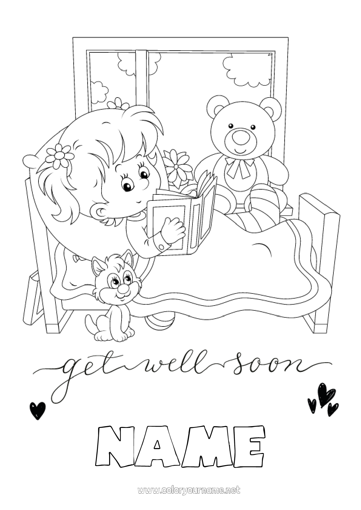 Coloring page No.295 - Sick Girl