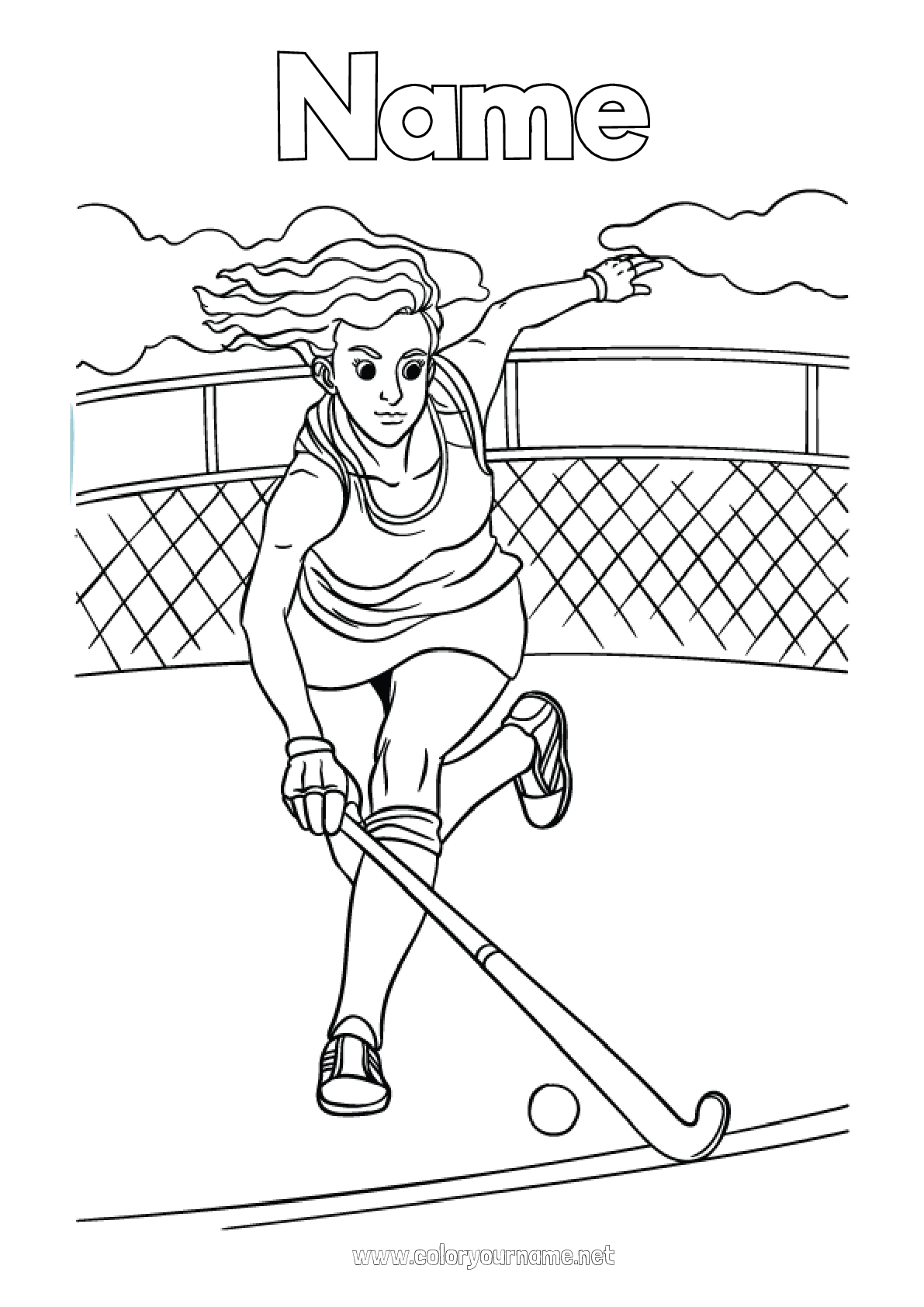 Coloring page No.2983 - Sport Team sports Hockey