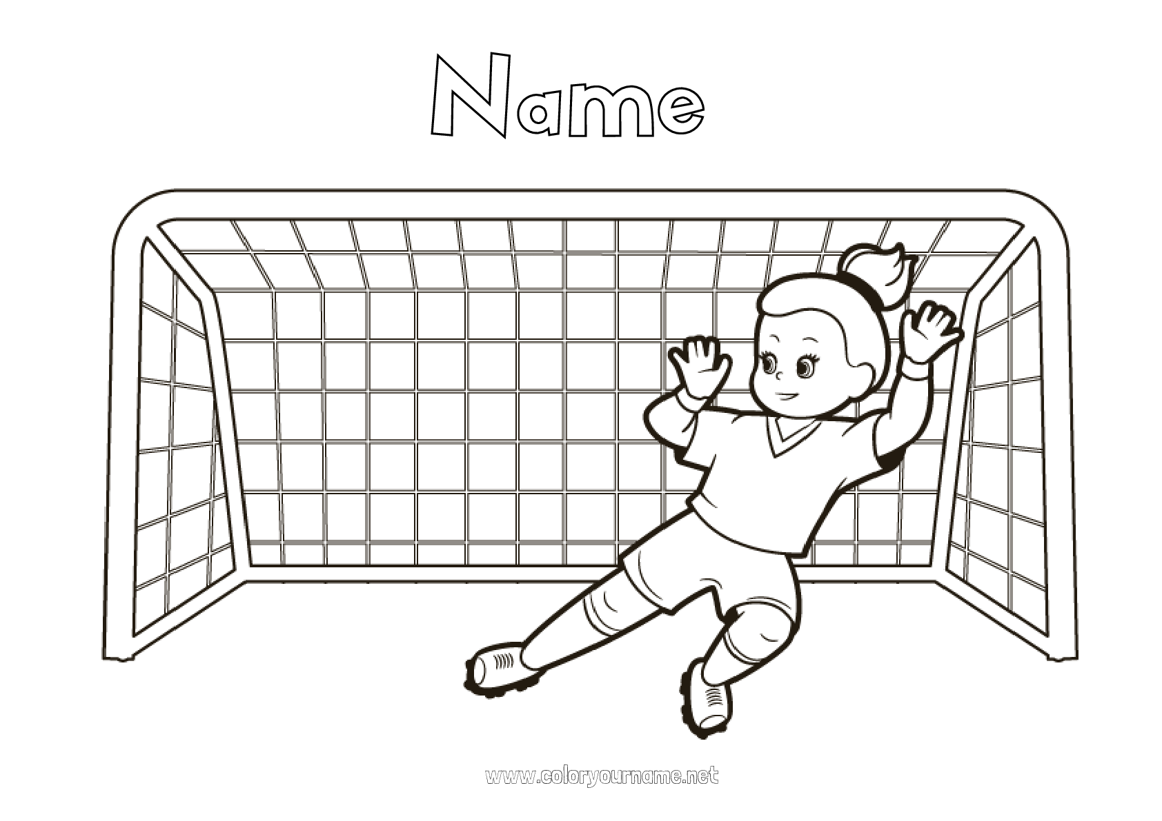 Soccer Goalie Coloring Page