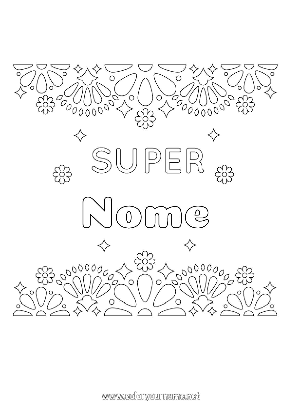 Pagina da colorare n.2990 - Amico, Amica Tata Ricamo messicano