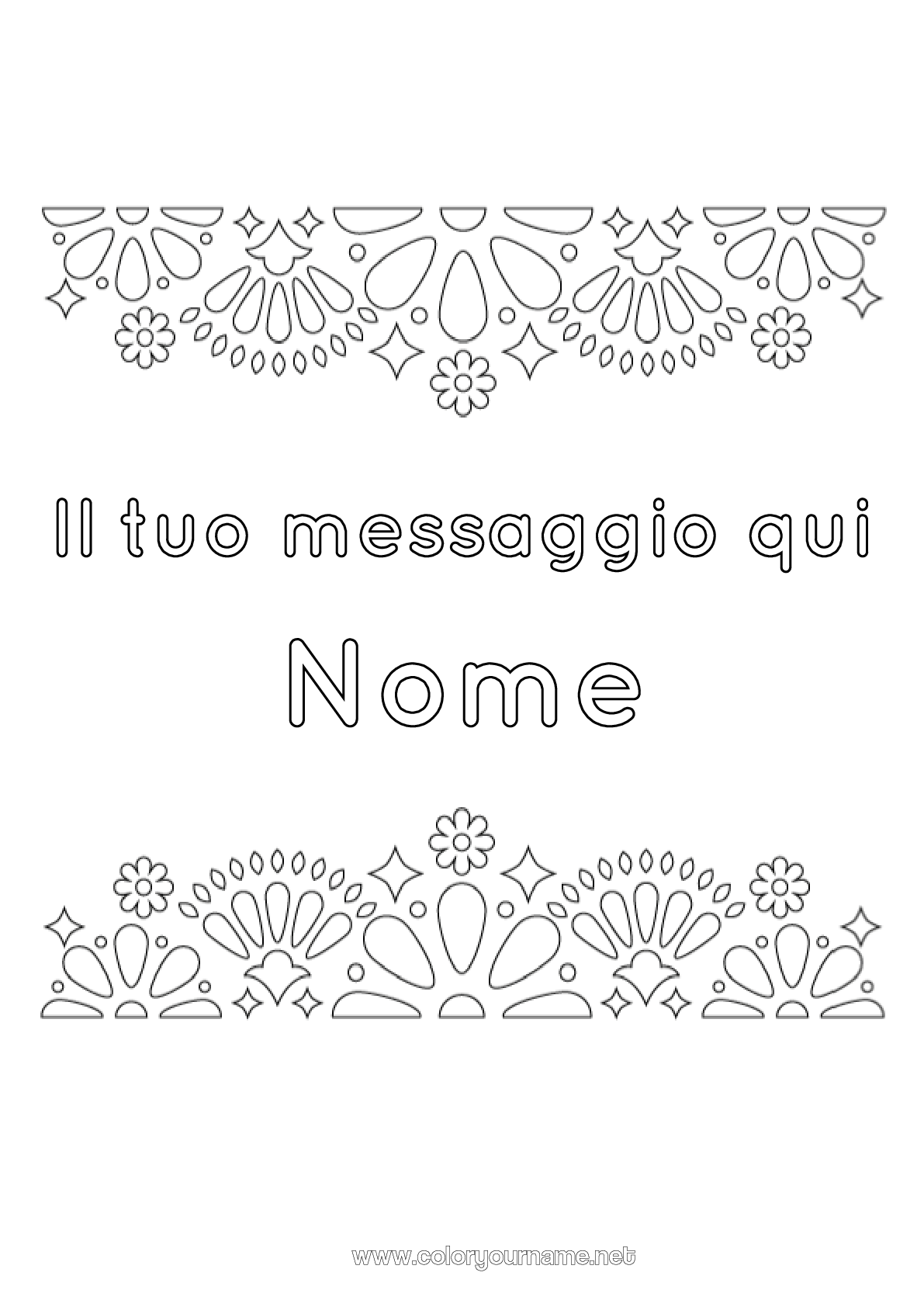 Pagina da colorare n.2996 - Grazie Ricamo messicano
