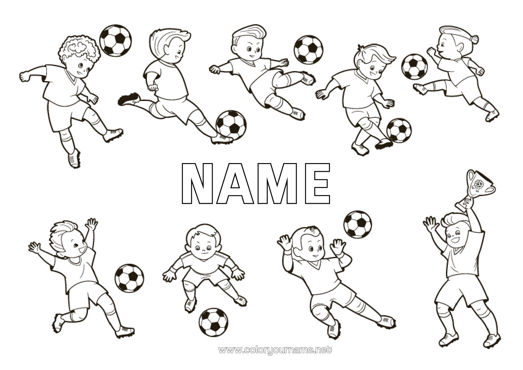 Coloring page No.2999 - Football Sport Team sports