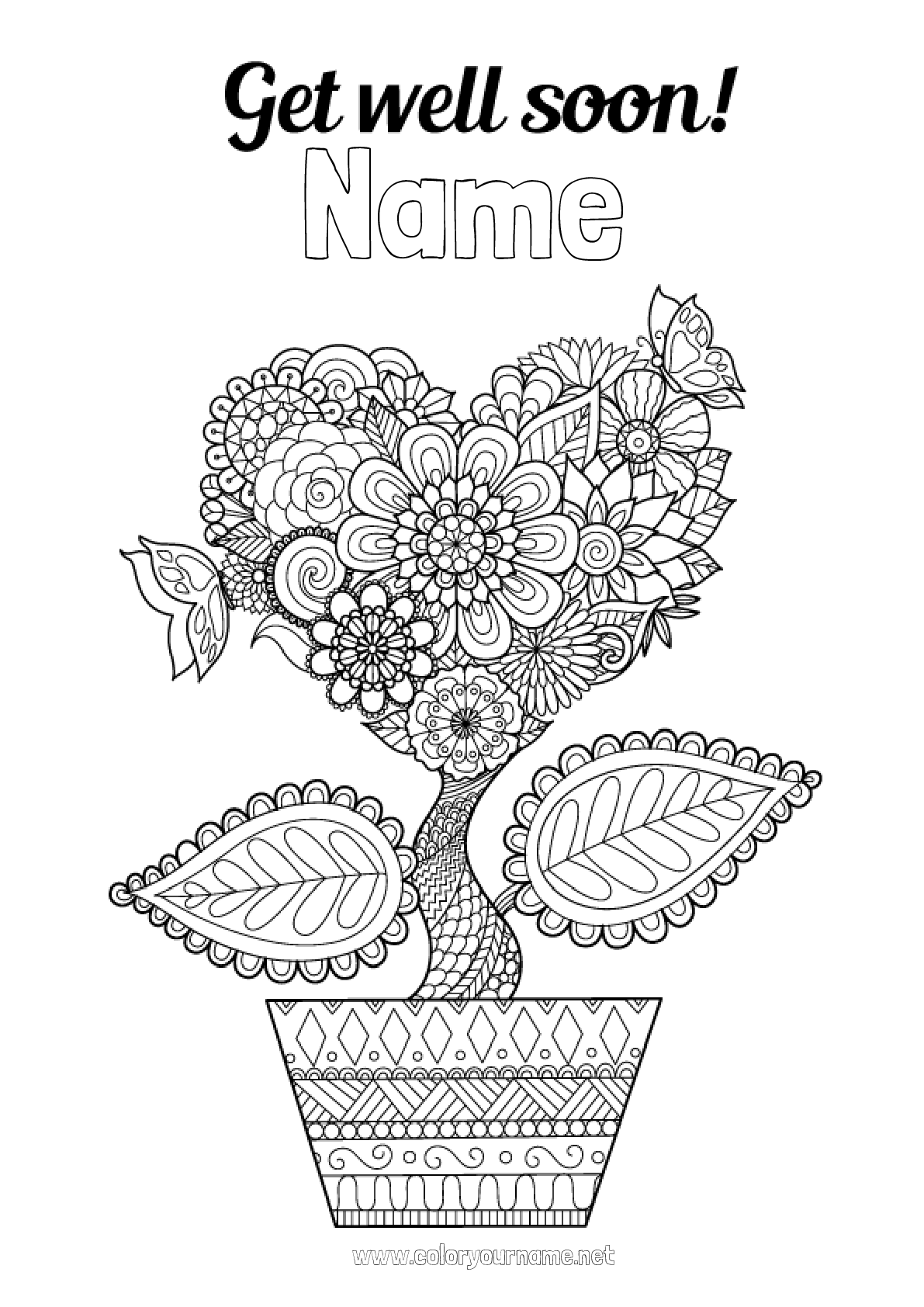 Coloring page No.52 - Flowers Calm and zen