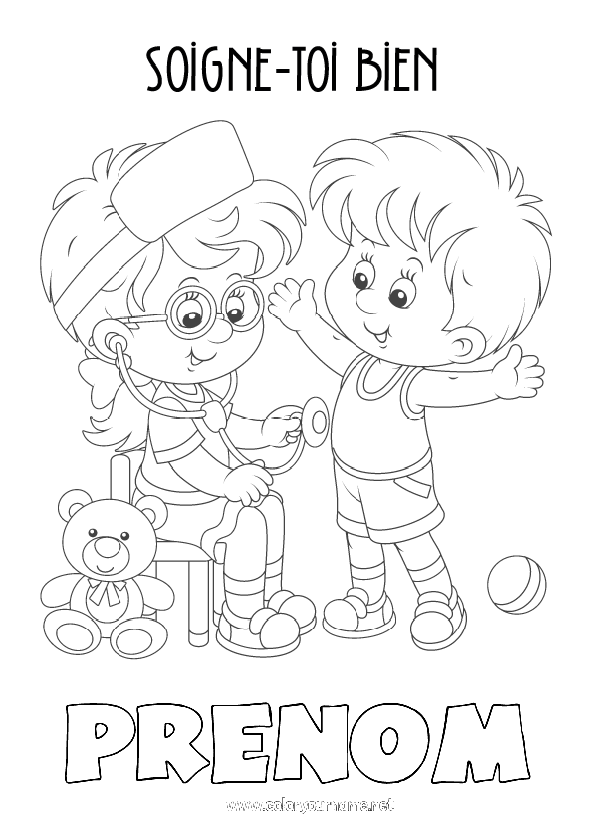 Coloriage n°237 - Fille Garçon Enfant