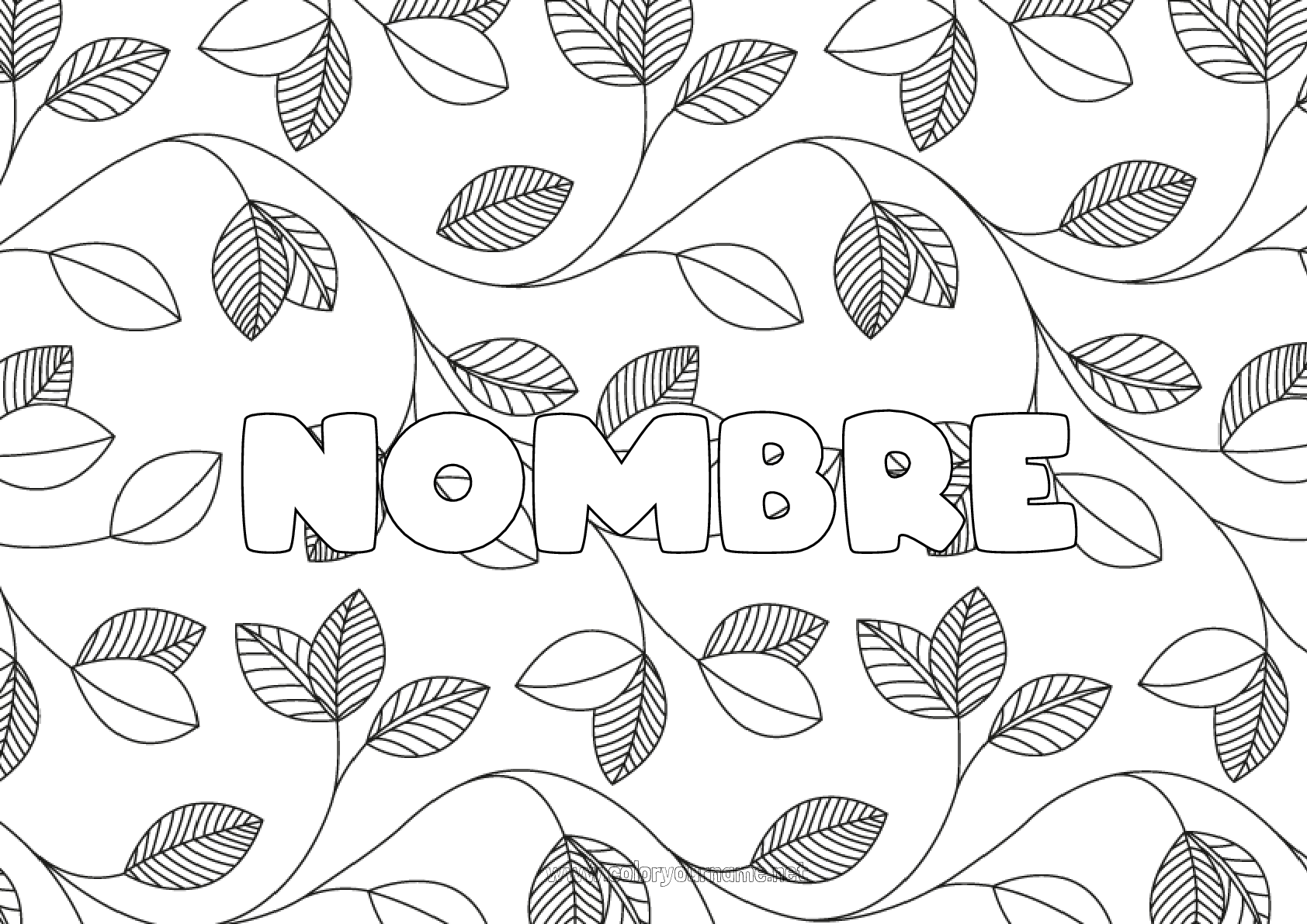 Nº de colorear 3051 - Otoño Primavera Hojas