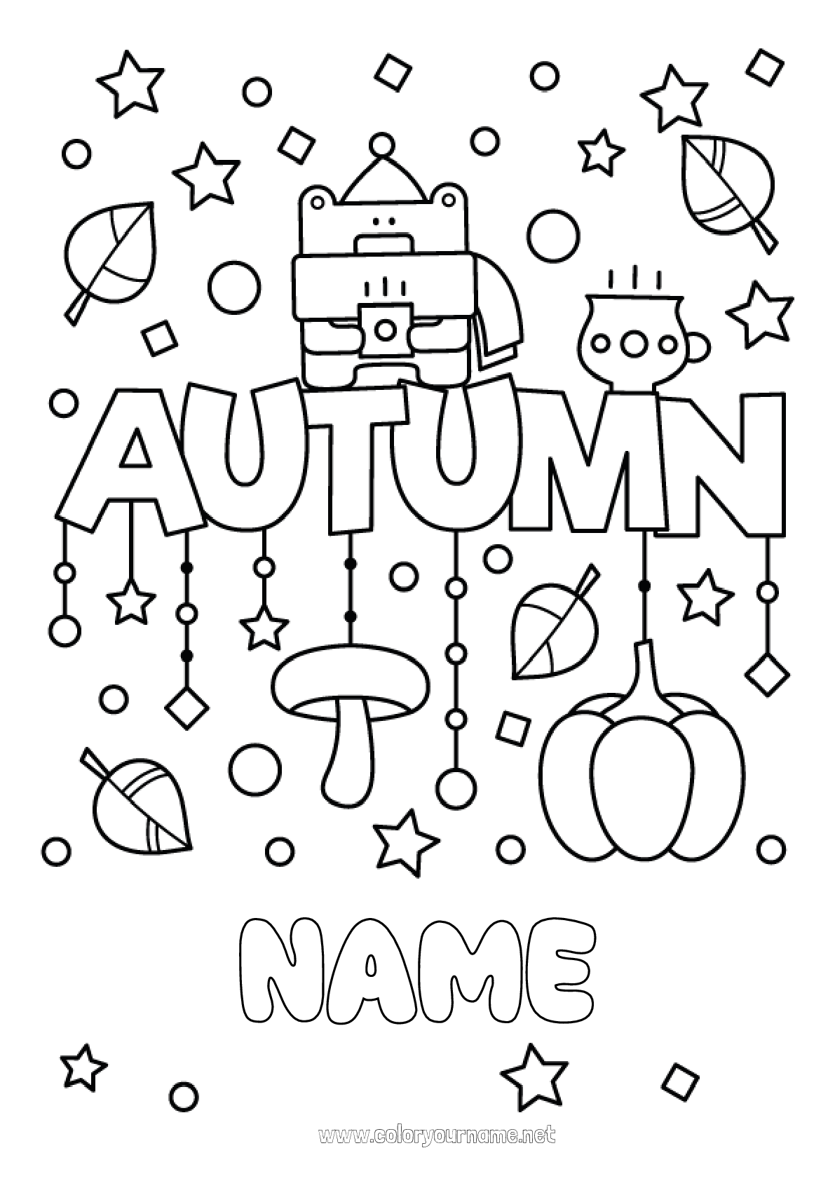Coloring page No.3052 - Autumn Symbols