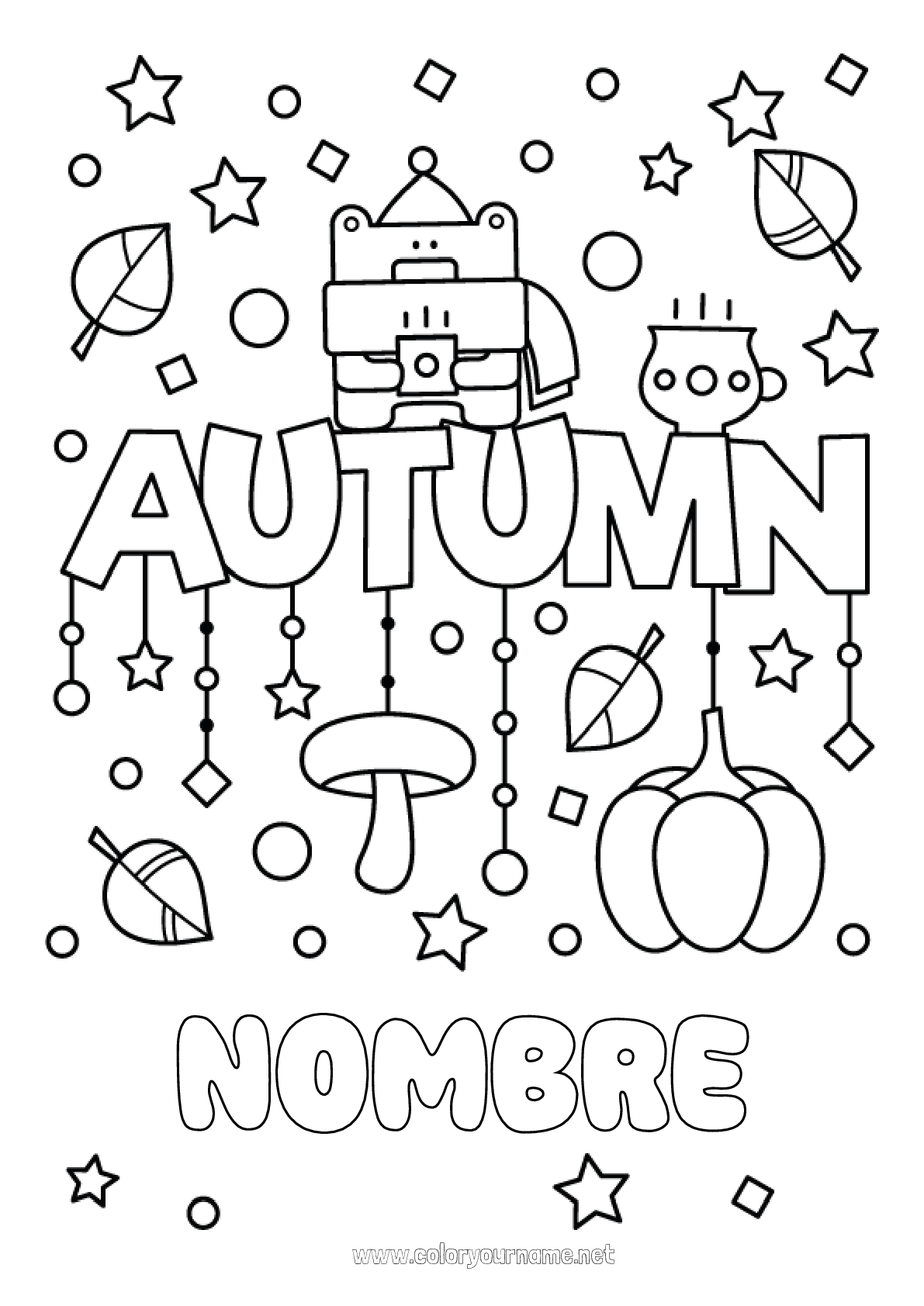Nº de colorear 3052 - Otoño Simbolos