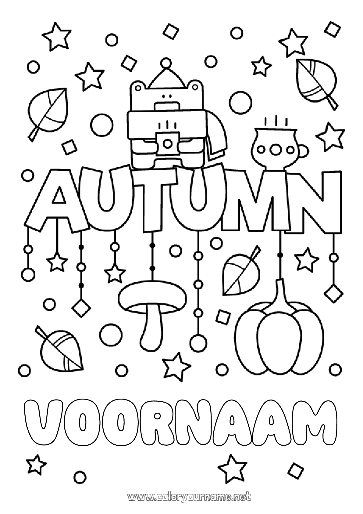 Herfst Kleurplaten Van Coloring Printable Leaves Print Pages Fall Leaf ...