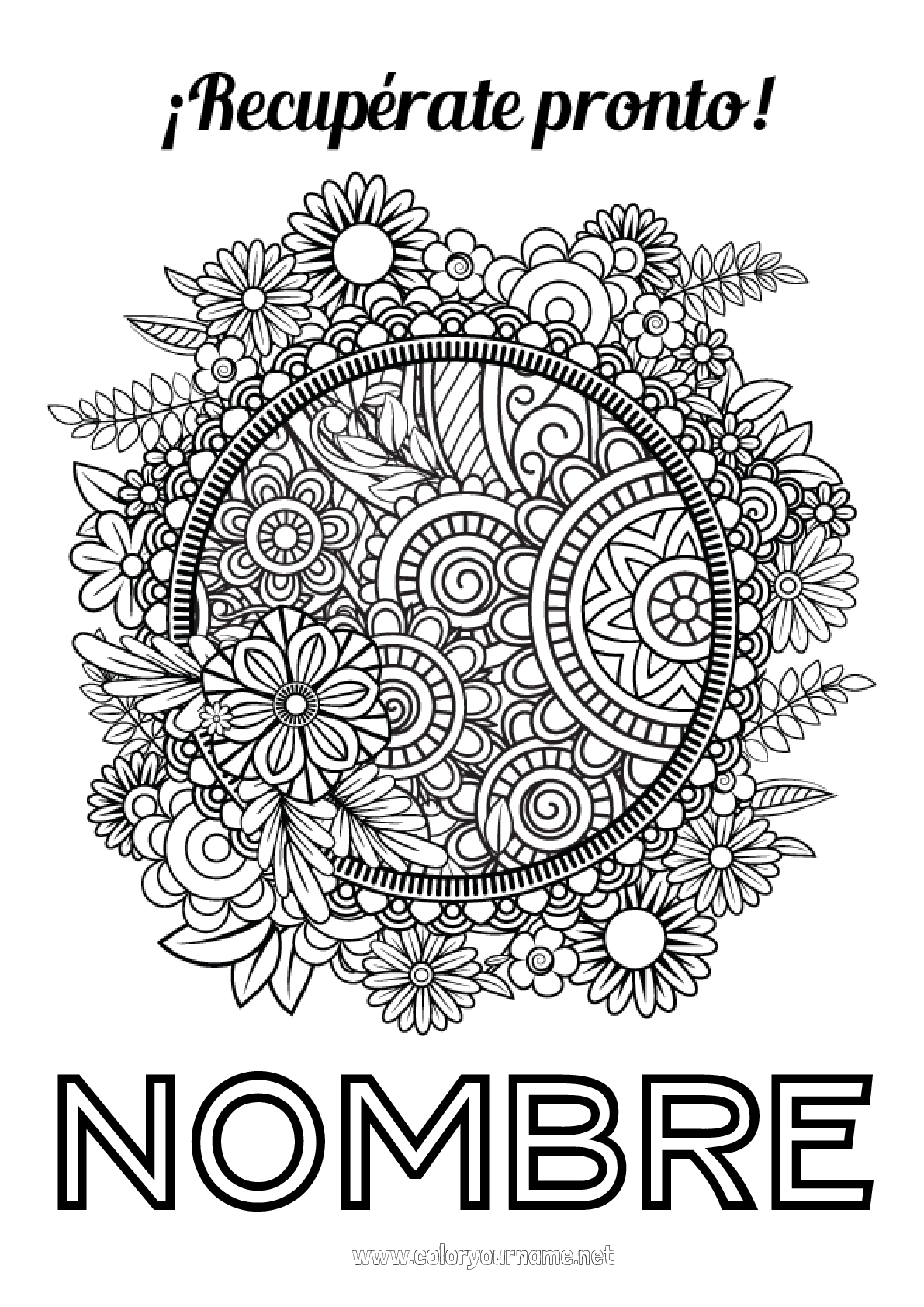 Mandalas : 21 dibujos para colorear personalizables gratis para imprimir