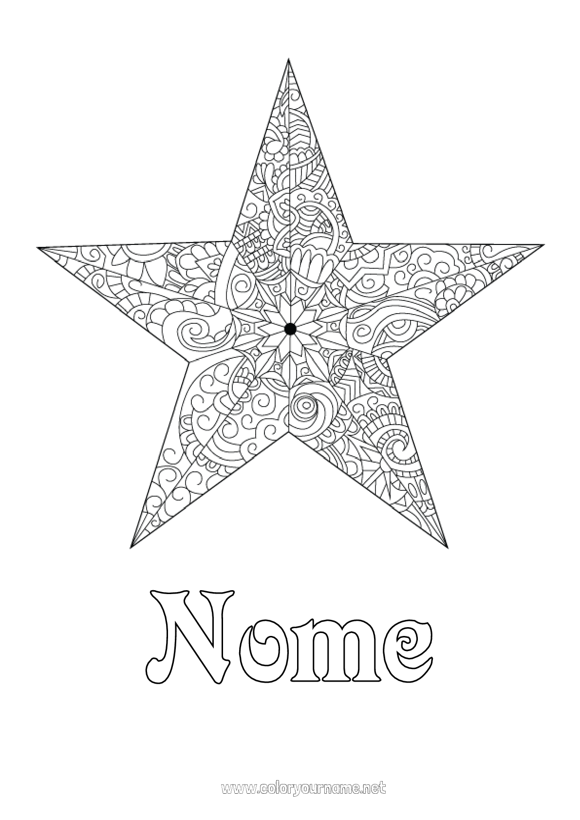 Pagina da colorare n.3090 - Stelle Zentangle
