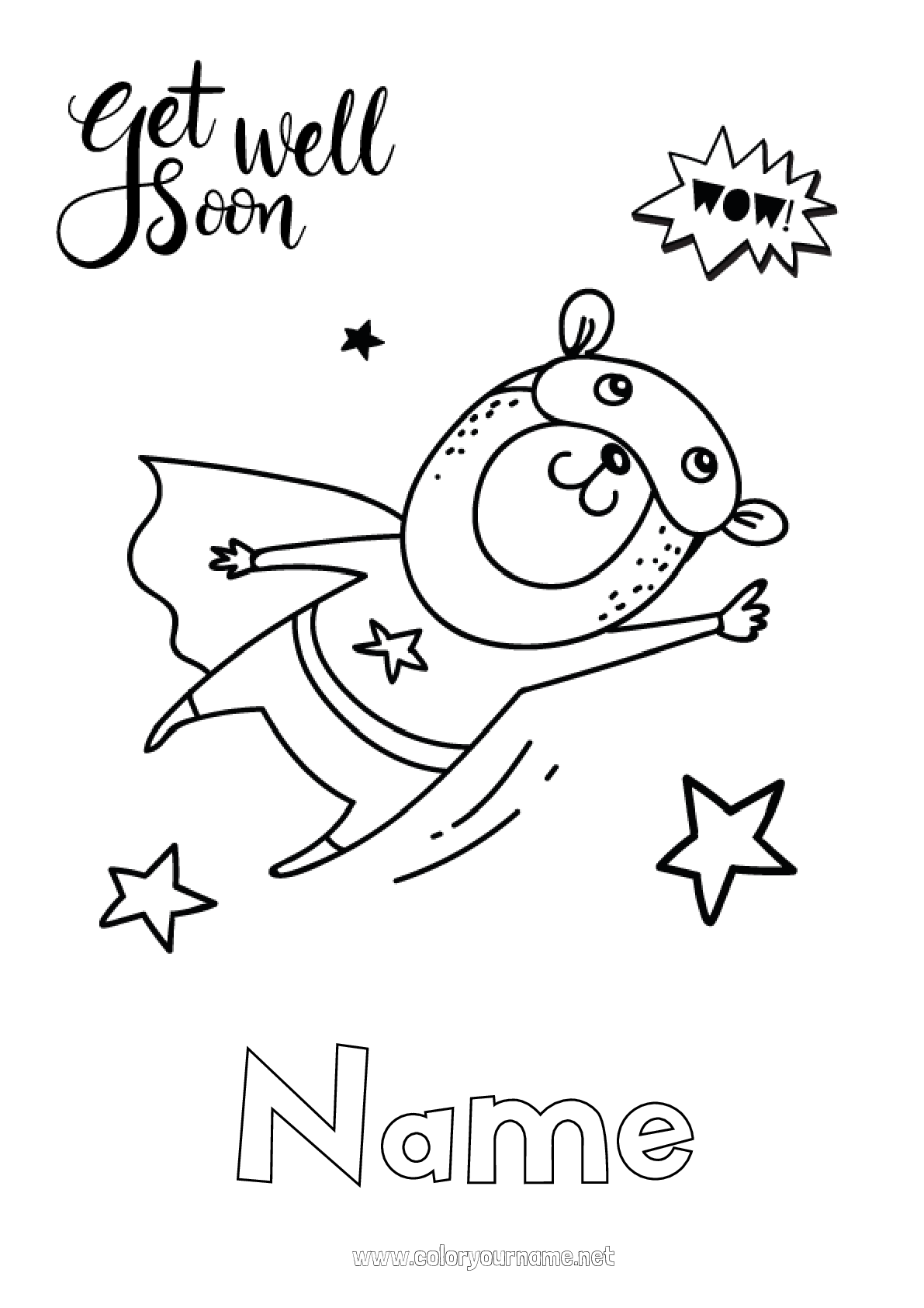 Get well soon! : 24 free customizable coloring pages to print