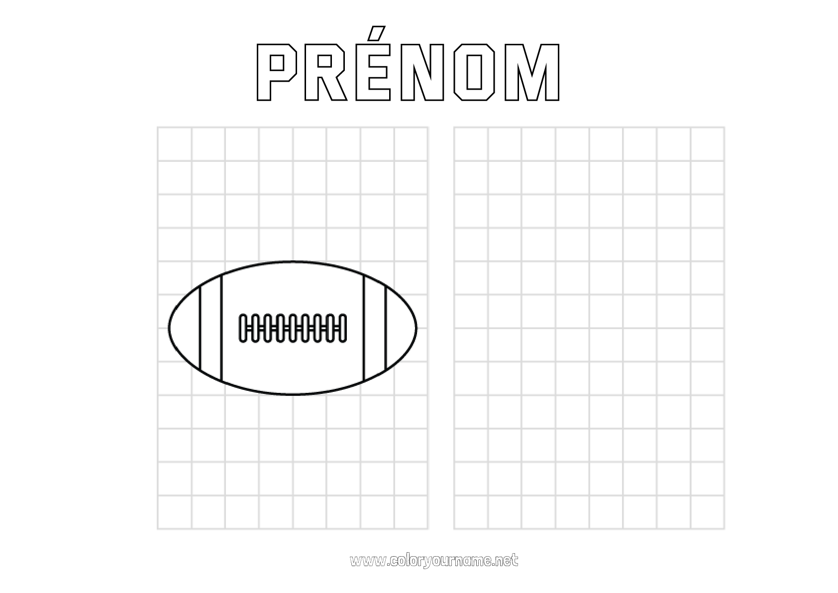 Coloriage n°3101 - Sport Activités enfants Rugby