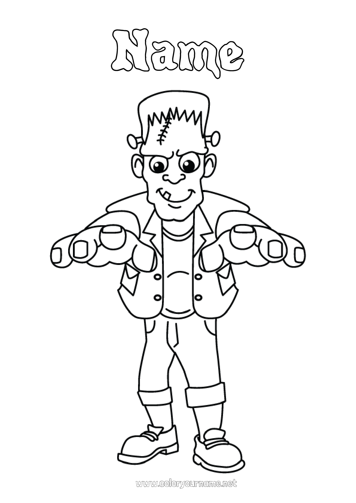 Coloring page No.3106 - Frankenstein