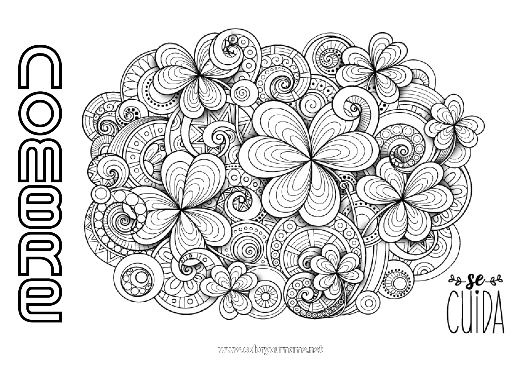 Nº De Colorear 312 Calma Y Zen Enfermo Mandala